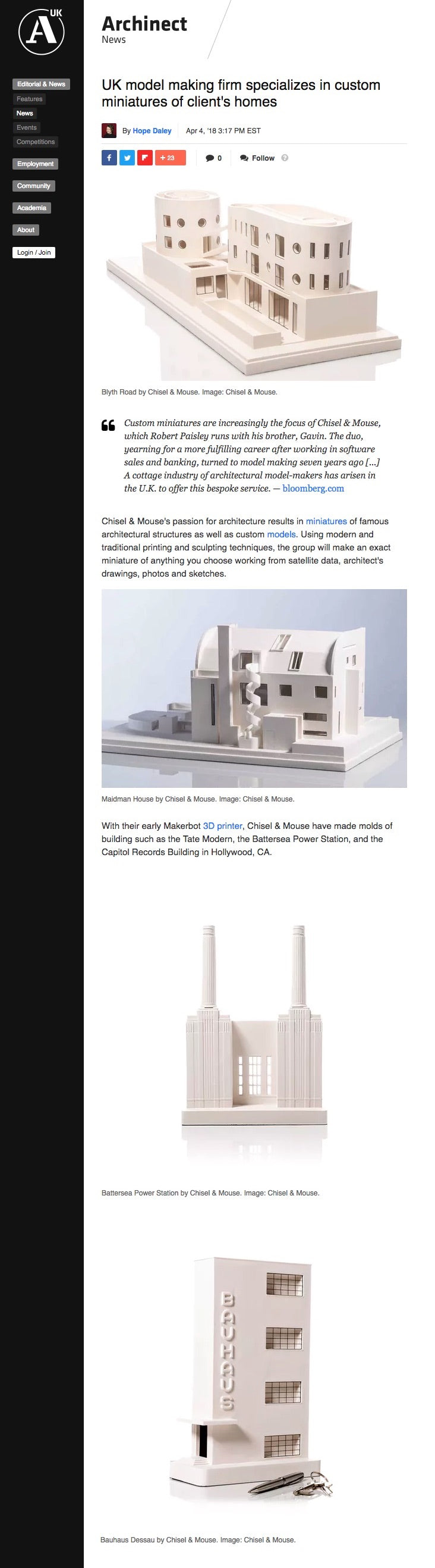 Archinect – Chisel & Mouse