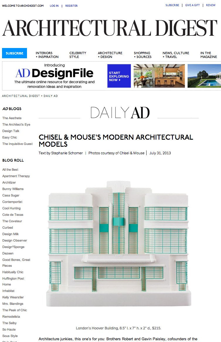 Architectural Digest – Chisel & Mouse