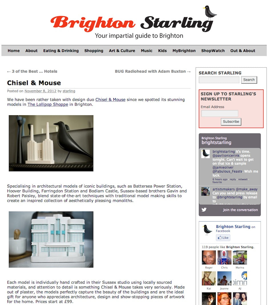 Brighton Starling – Chisel & Mouse