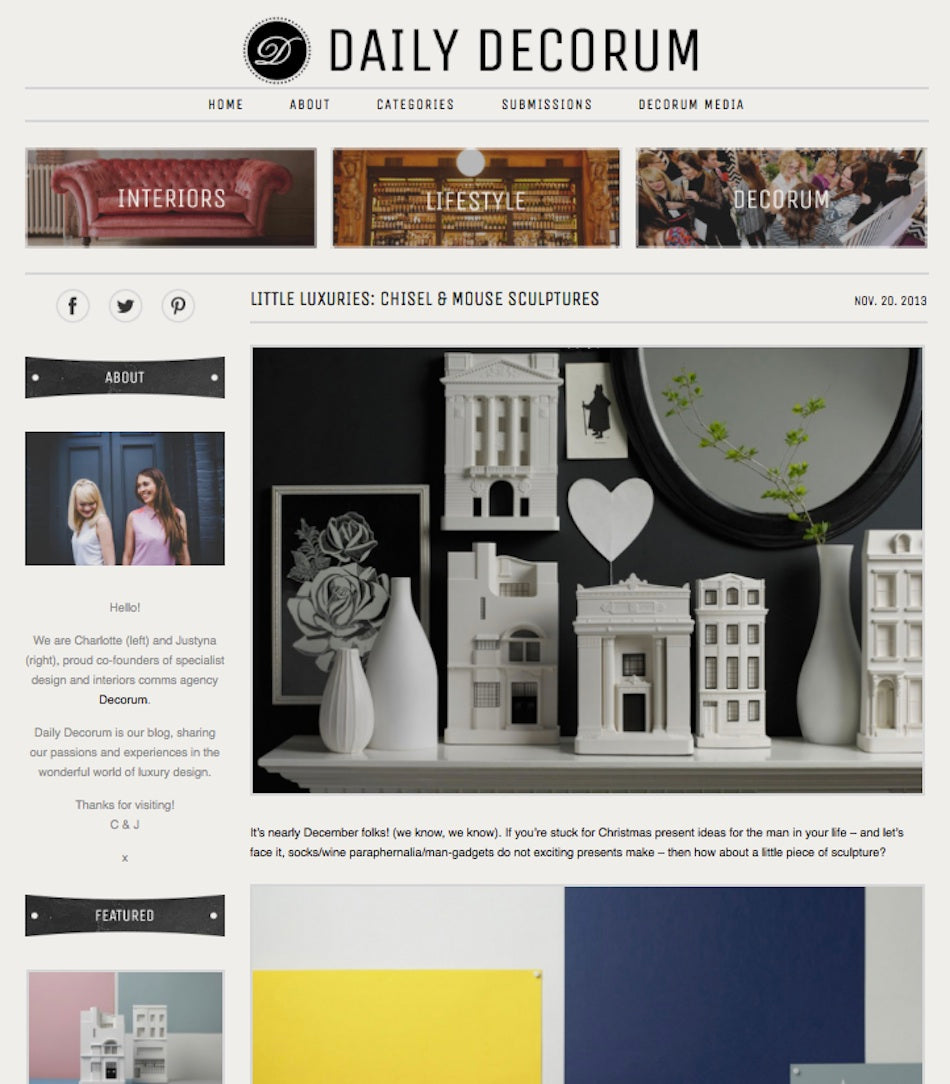 Daily Decorum – Chisel & Mouse