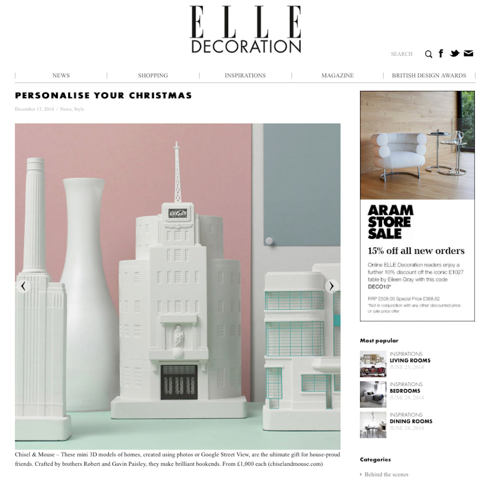 Elle Decoration December 2014 – Chisel & Mouse
