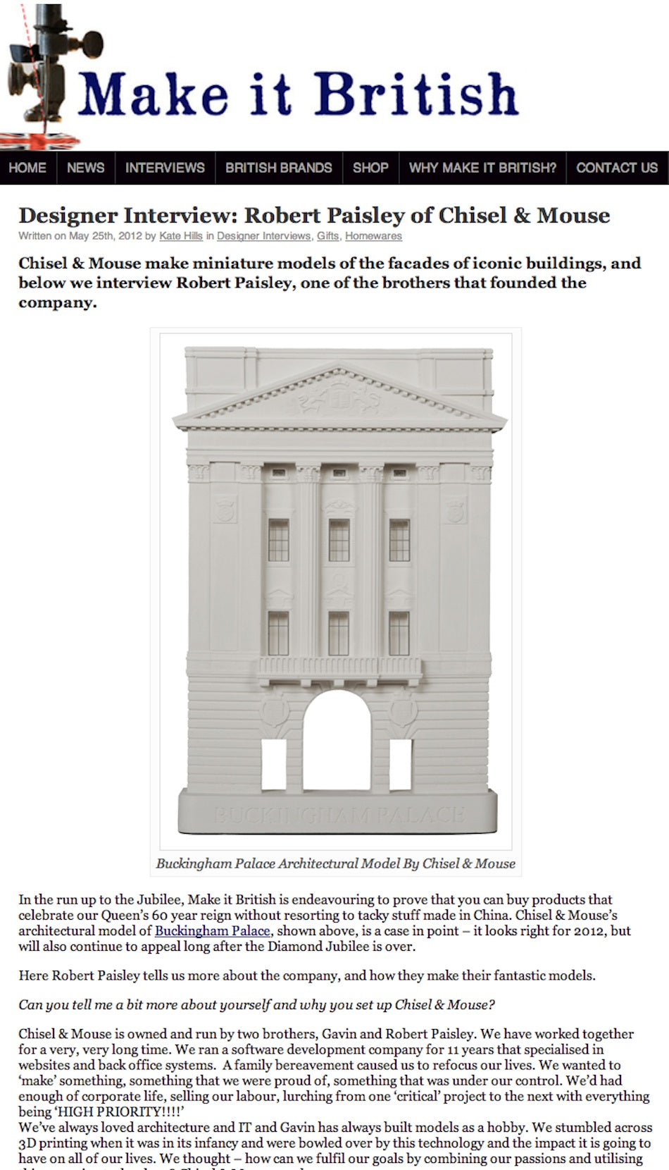 Make it British - May 2012 – Chisel & Mouse