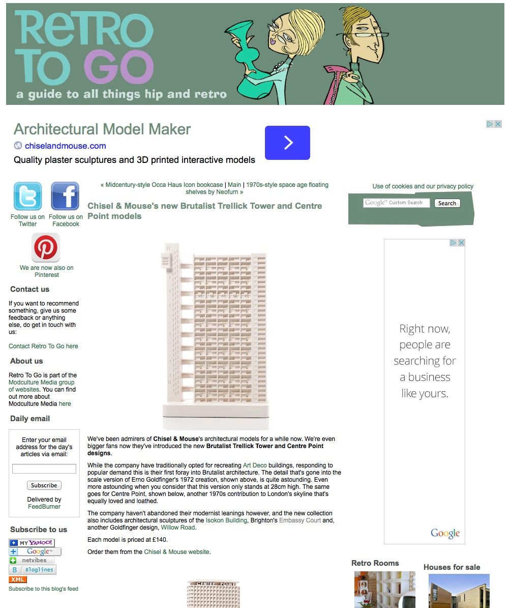 Retro To Go - brutalist models – Chisel & Mouse