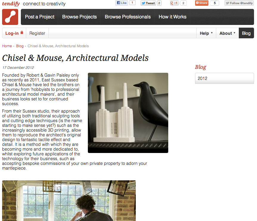 tendify – Chisel & Mouse