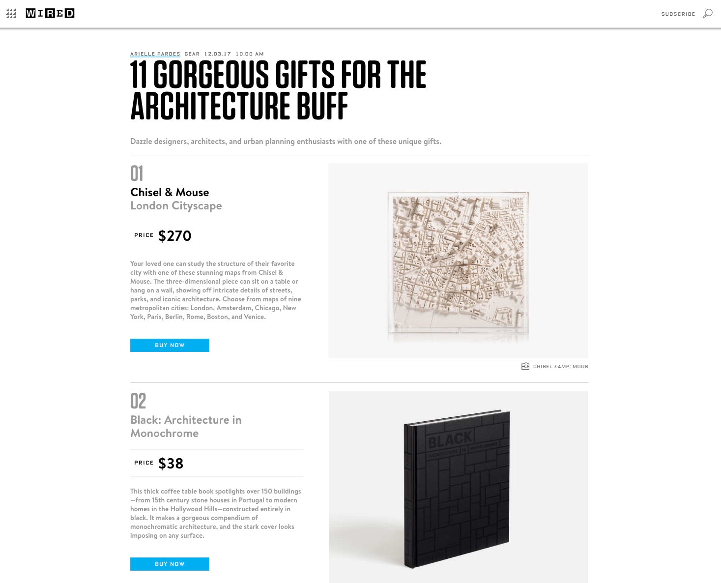 Wired - gifts for architects – Chisel & Mouse