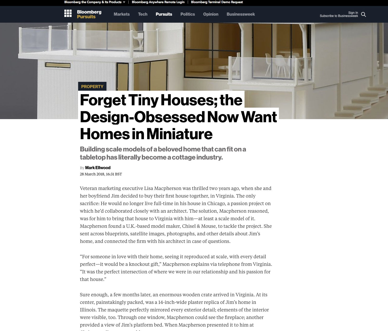 Bloomberg - March 2018 – Chisel & Mouse