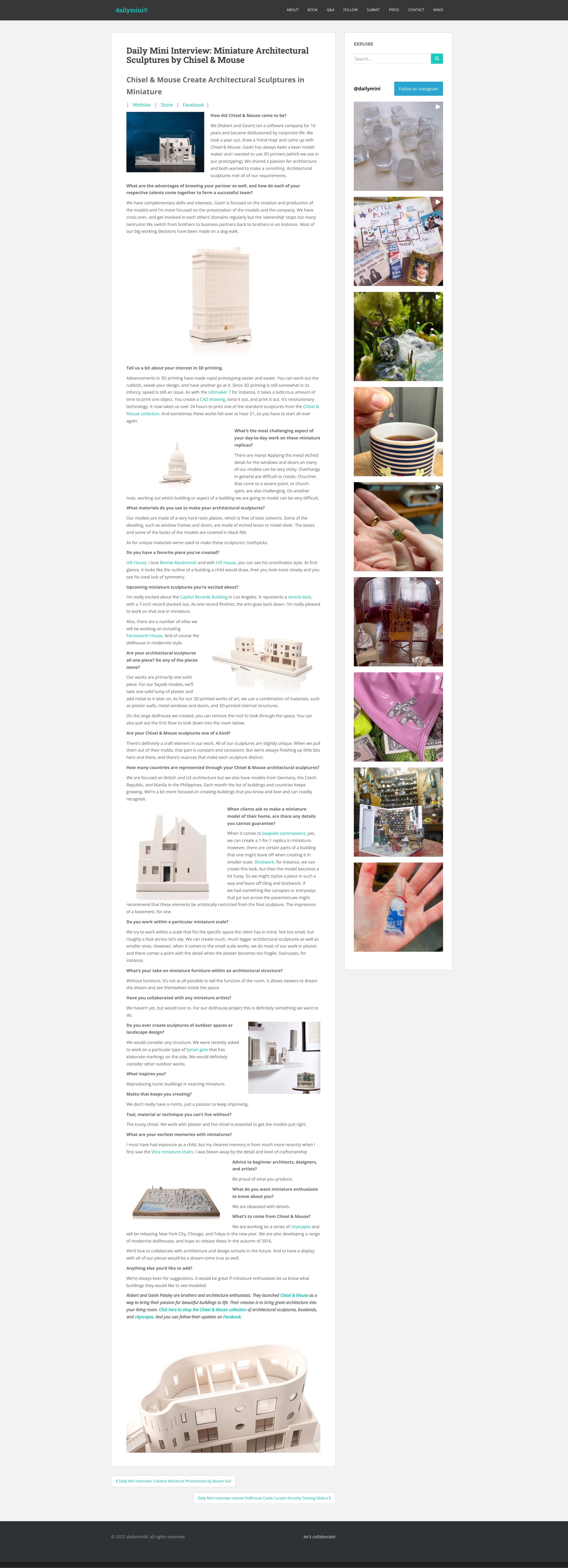 The Daily Mini – Chisel & Mouse