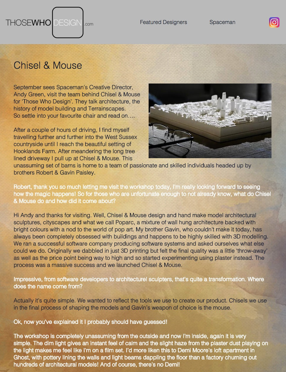 Those Who Design – Chisel & Mouse