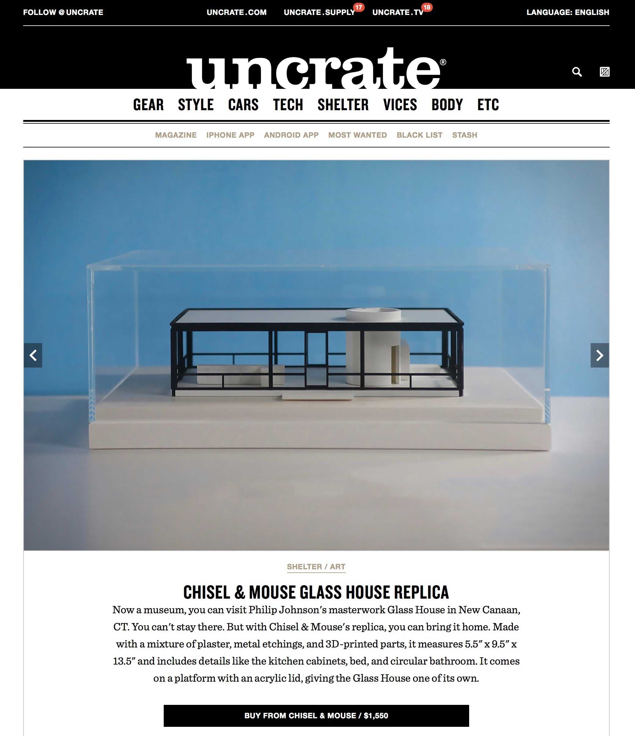 uncrate - Glass House – Chisel & Mouse